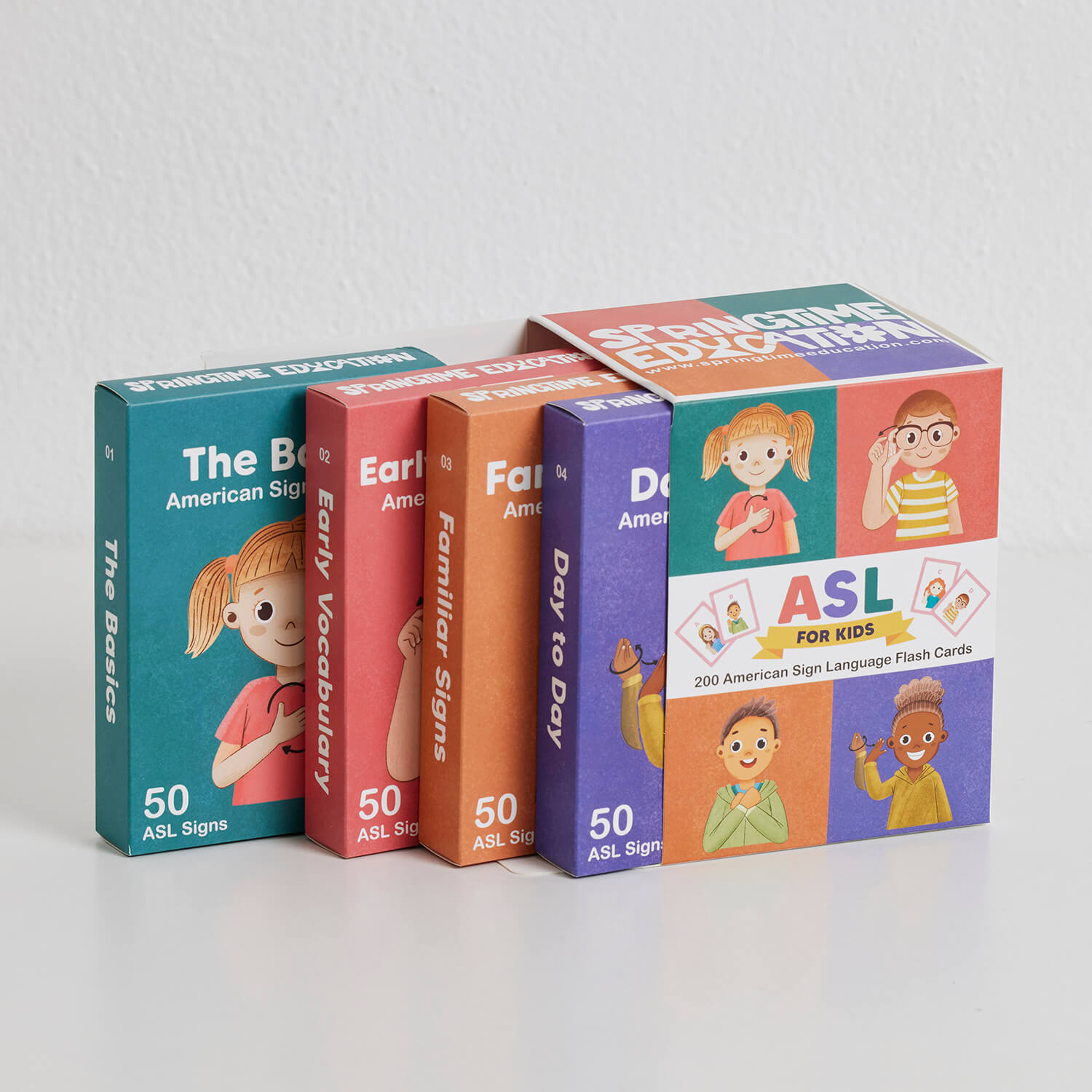 200 ASL Flash Cards for Kids - American Sign Language – Springtime ...